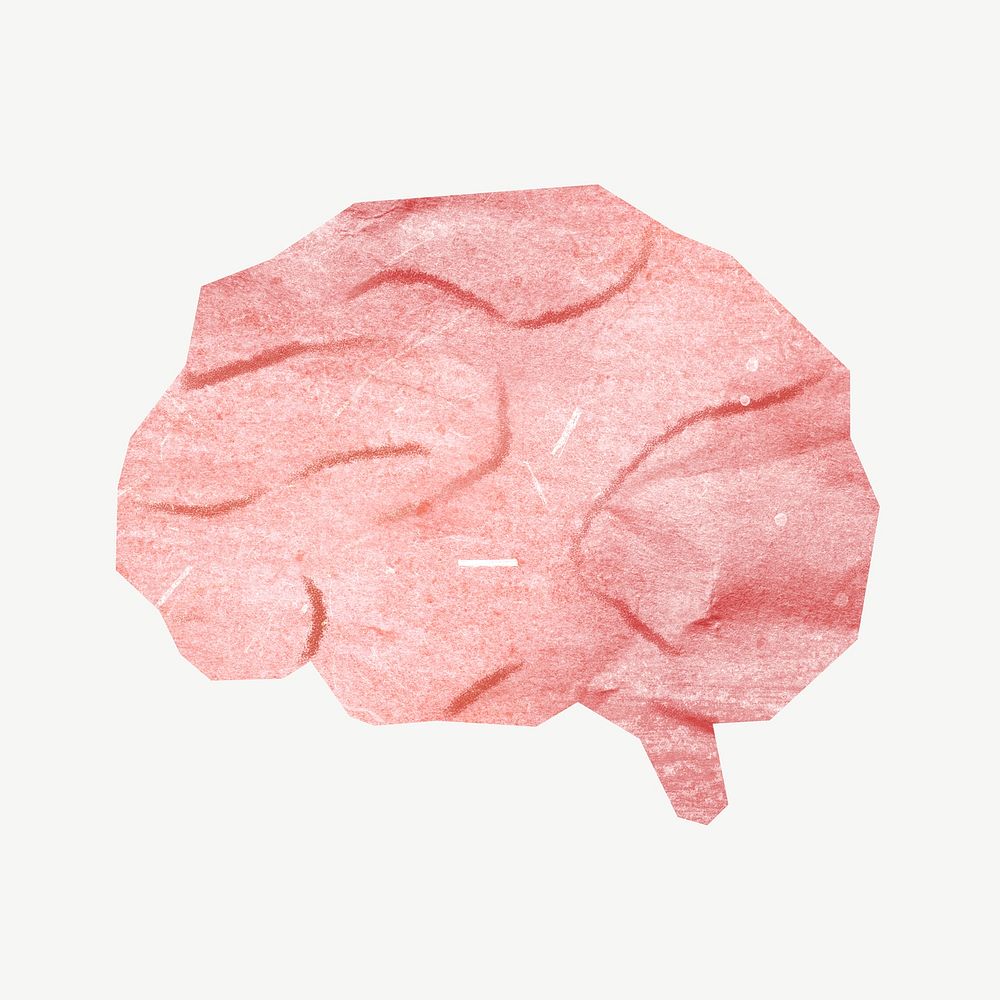 Human brain, paper craft element | Premium PSD - rawpixel