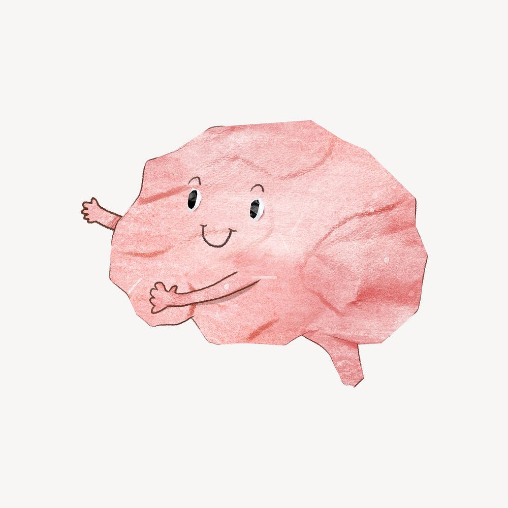 Smiling human brain, paper craft | Premium Photo Illustration - rawpixel
