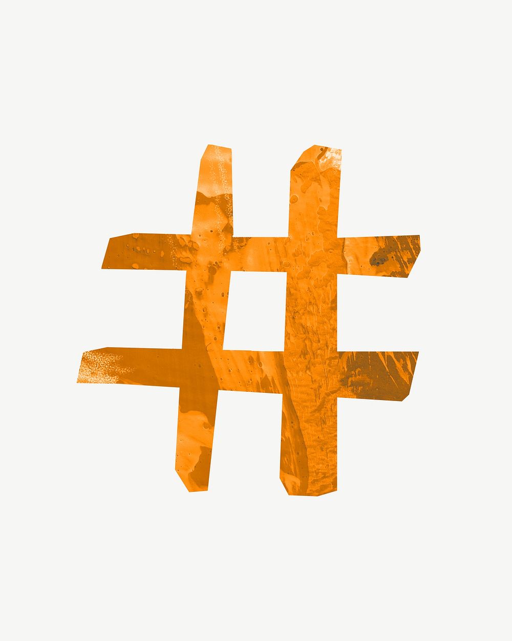 Hashtag symbol, paper craft element | Premium PSD - rawpixel