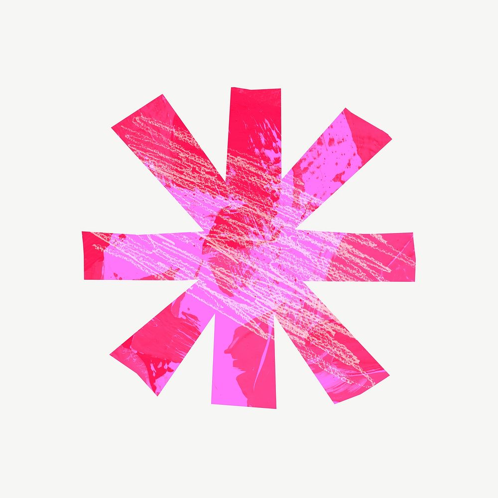 Asterisk symbol, paper craft element | Premium PSD - rawpixel