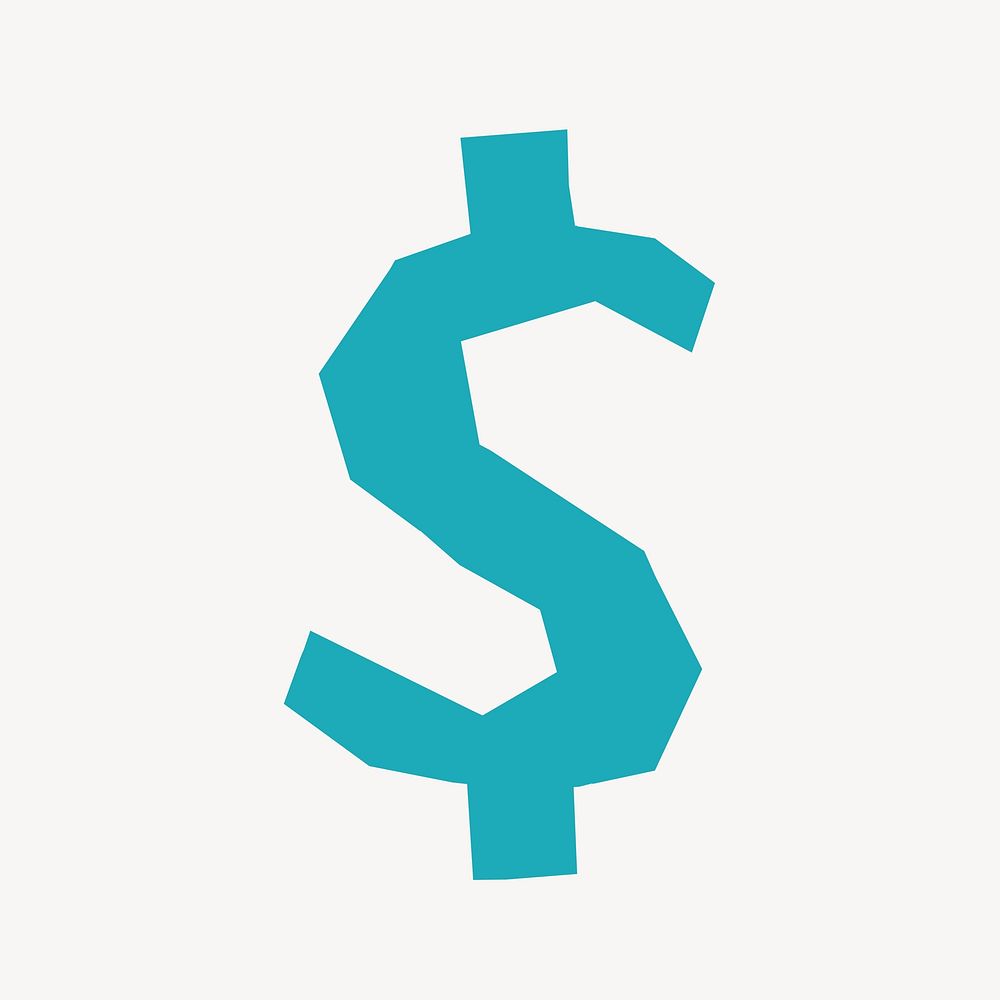 Dollar sign, paper craft element | Premium Vector - rawpixel