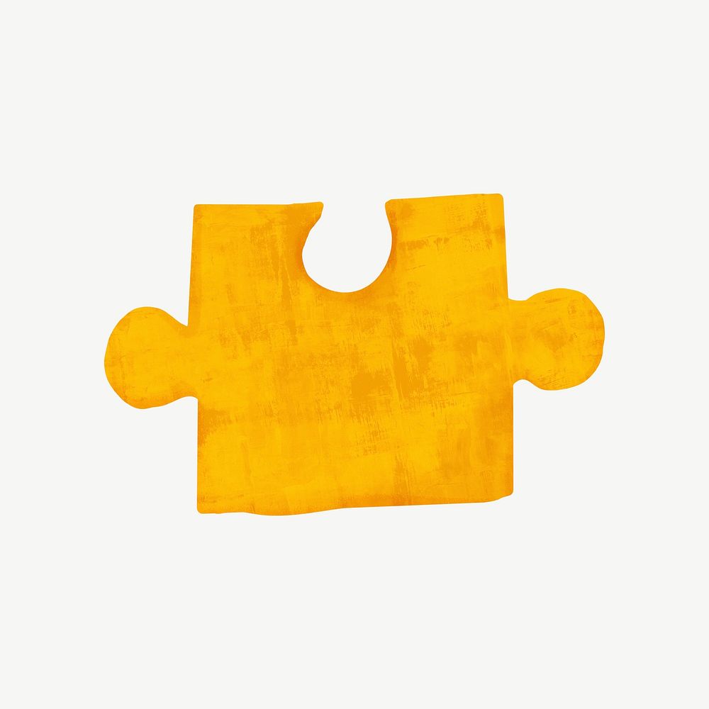 Yellow puzzle piece, paper craft | Premium PSD - rawpixel