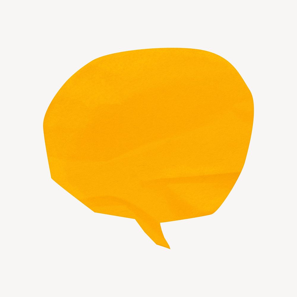 Yellow speech bubble, communication paper | Free Photo Illustration ...