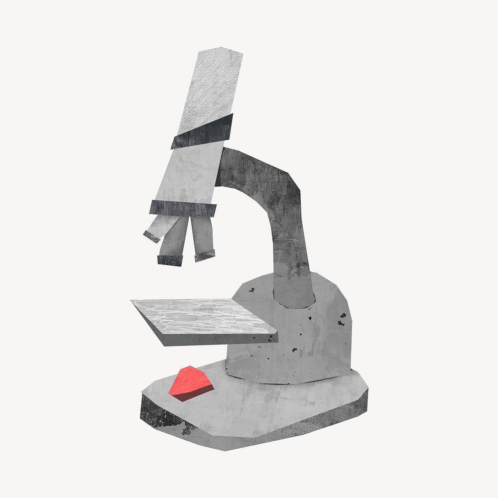 Science microscope, paper craft element | Free Photo Illustration ...