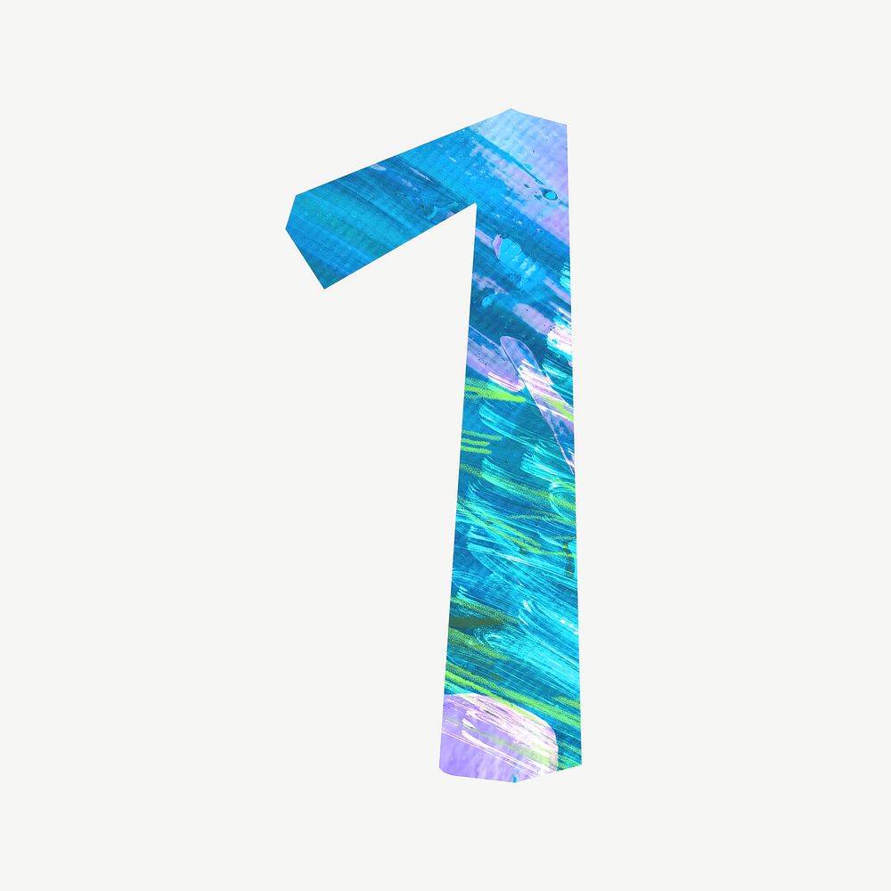 1 number one, paper craft | Premium PSD - rawpixel