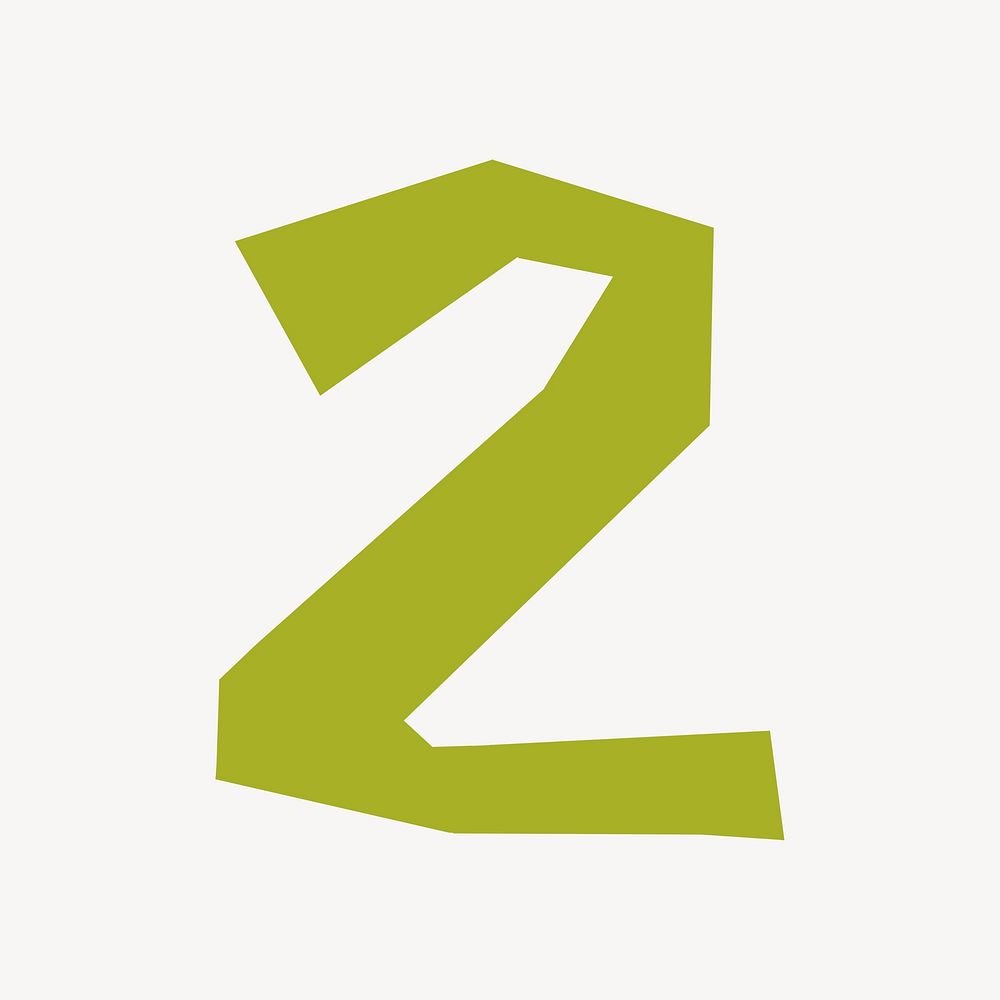2 number two, paper craft | Premium Vector - rawpixel