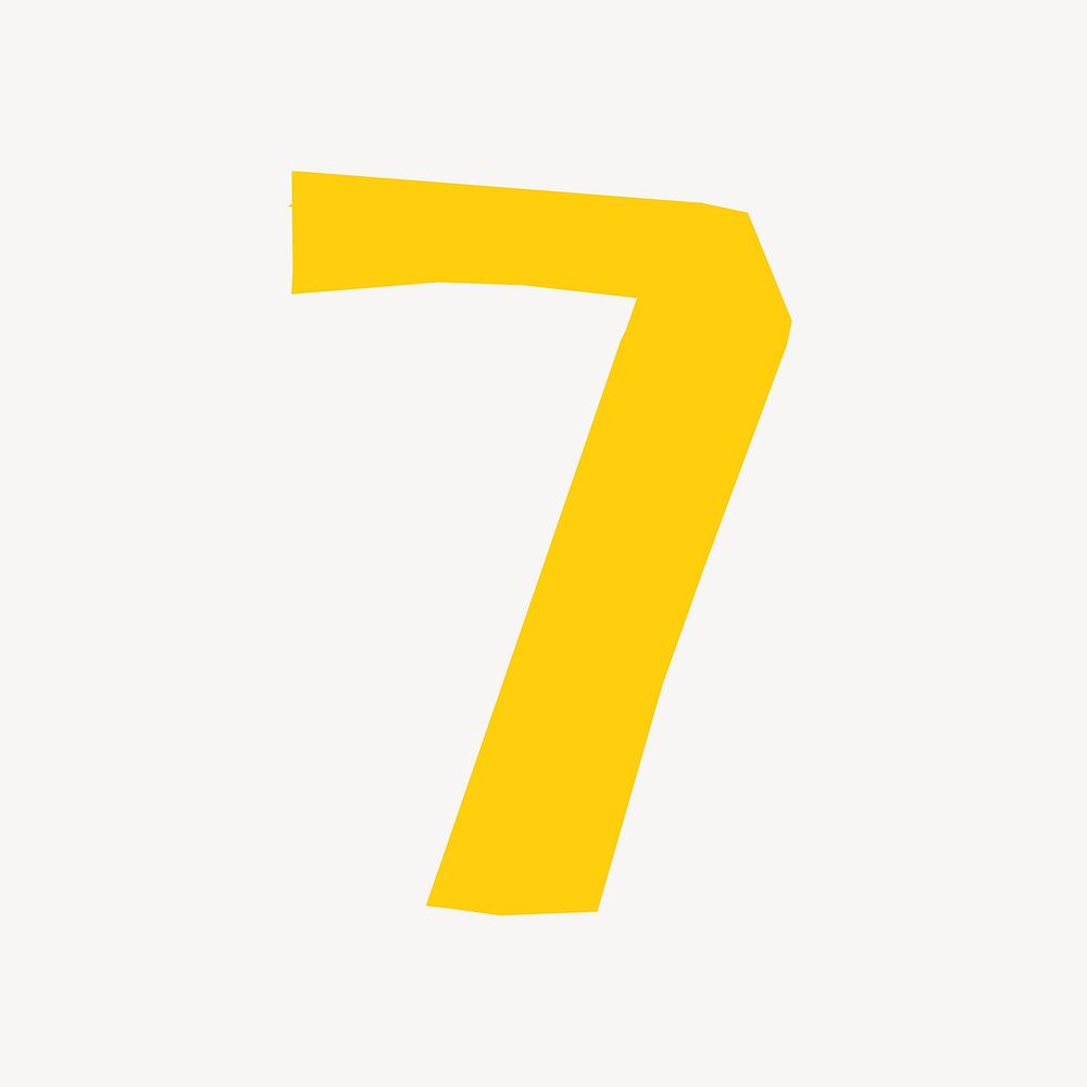 7 number seven, paper craft | Free Photo Illustration - rawpixel