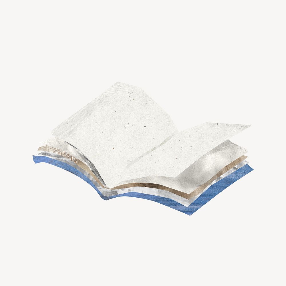 Open textbook, paper craft element | Free Photo Illustration - rawpixel