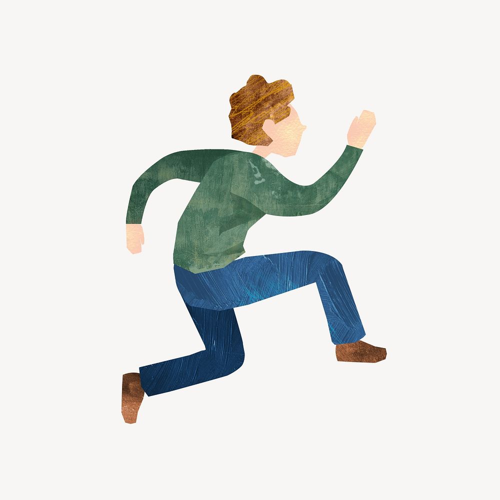 Running man, paper craft element | Premium Photo Illustration - rawpixel