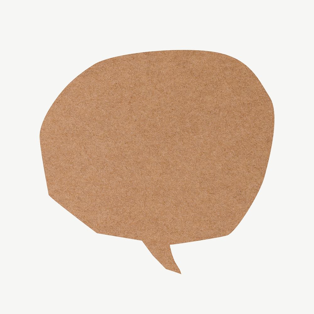 Brown speech bubble, communication paper | Premium PSD - rawpixel