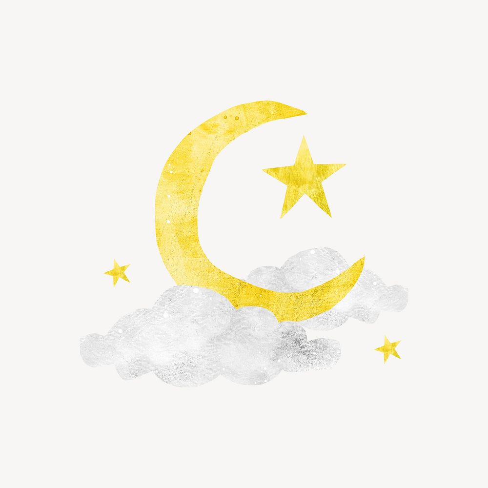 Crescent moon, night sky paper | Premium Photo Illustration - rawpixel