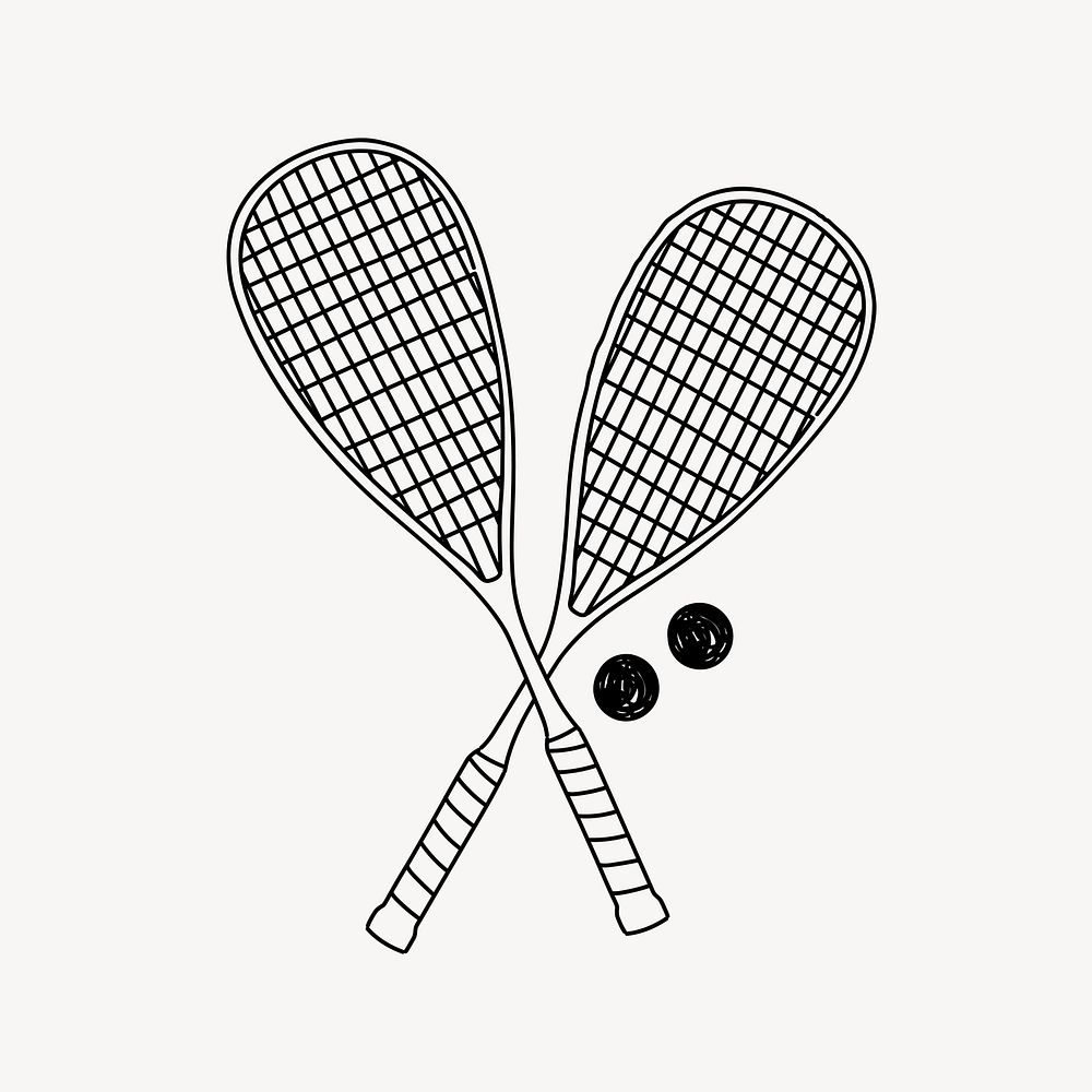 Squash racket & balls line | Free Photo Illustration - rawpixel