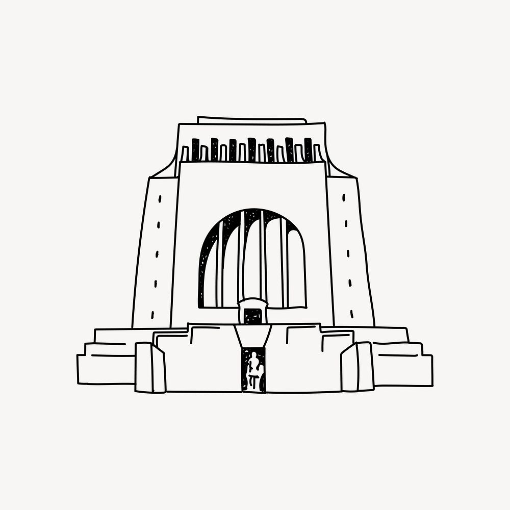 Voortrekker Monument South Africa line | Free Photo Illustration - rawpixel