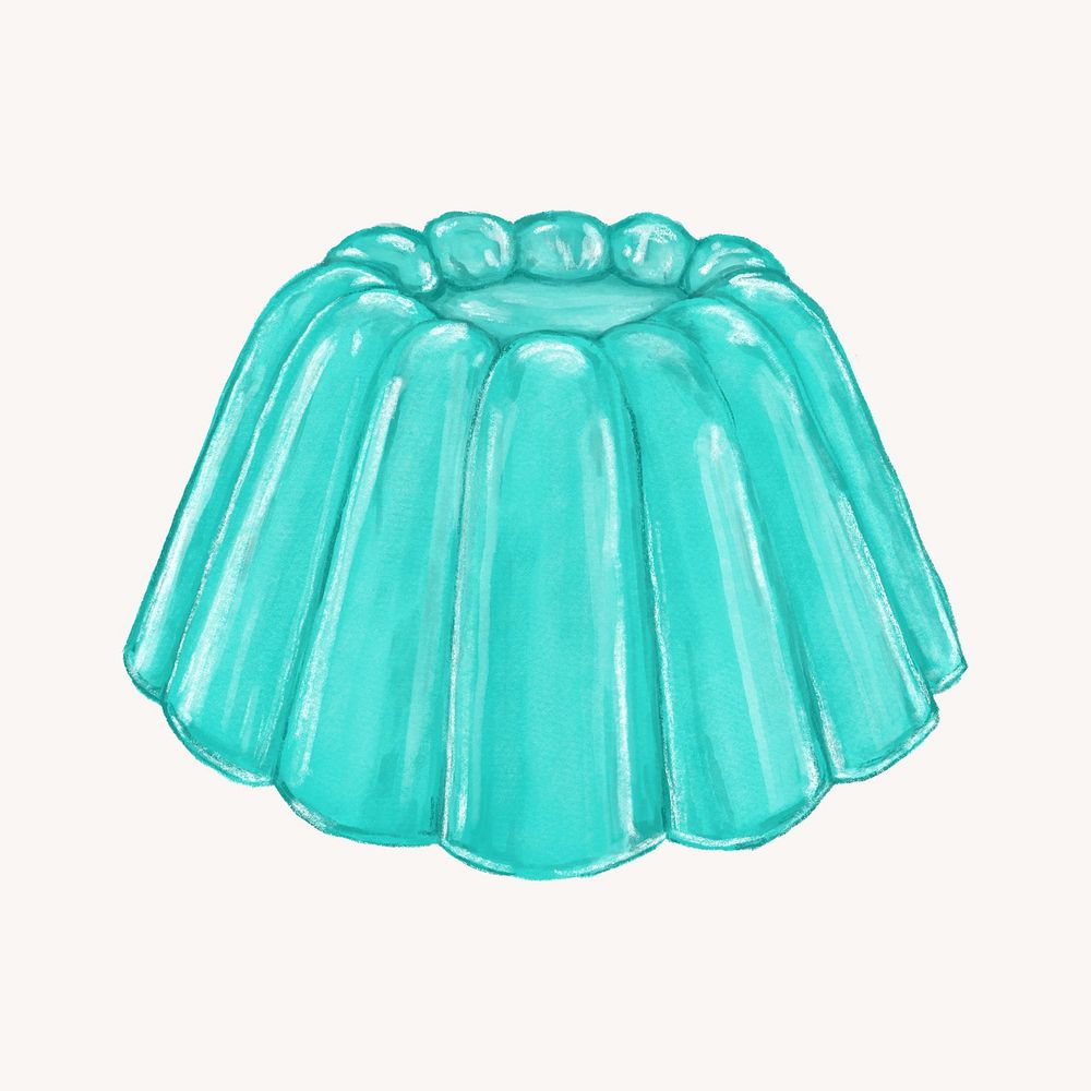 Blue jello pudding, dessert illustration | Free Photo Illustration ...