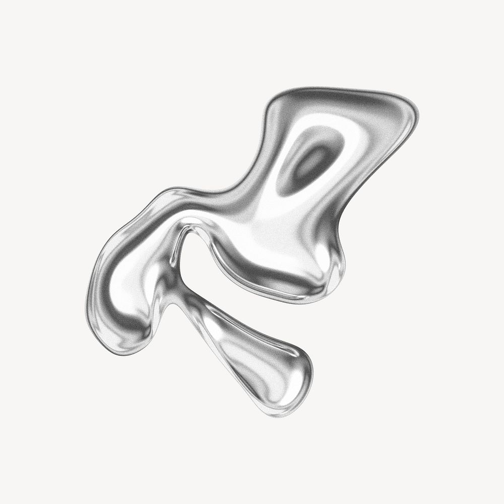 Abstract chrome shape element | Free Photo - rawpixel