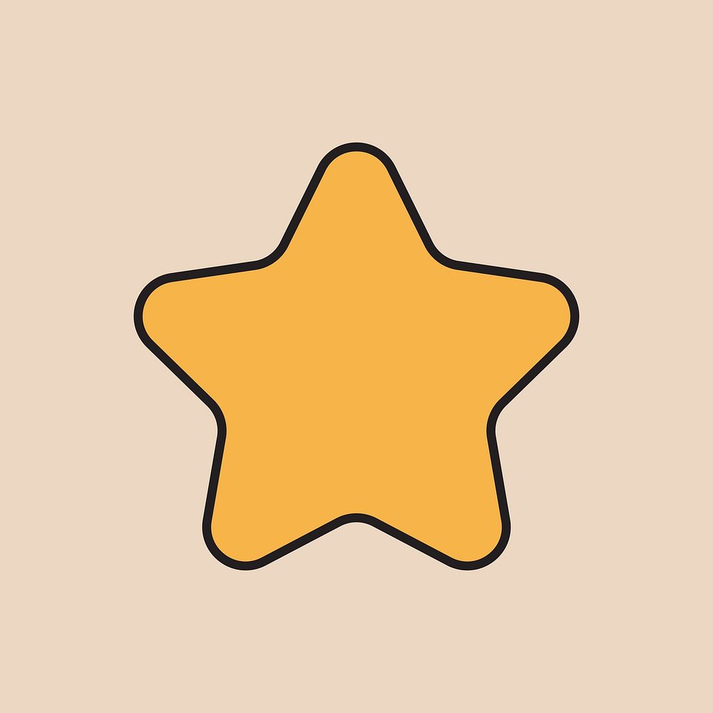 Yellow star shape, retro illustration | Free Photo Illustration - rawpixel