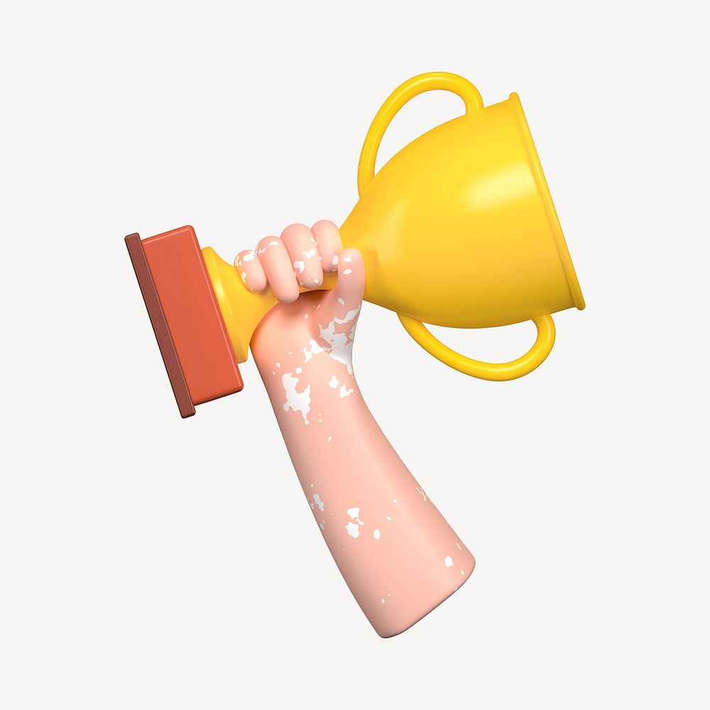 3D gold trophy, element illustration | Free Photo Illustration - rawpixel