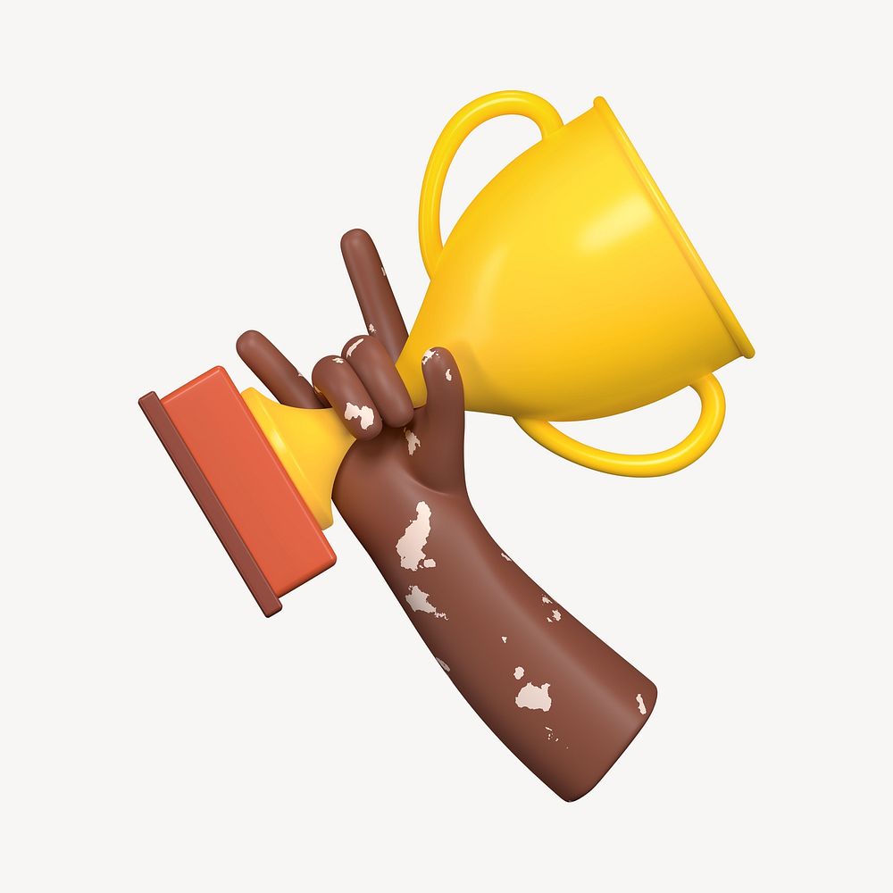 3D gold trophy, element illustration | Free Photo Illustration - rawpixel