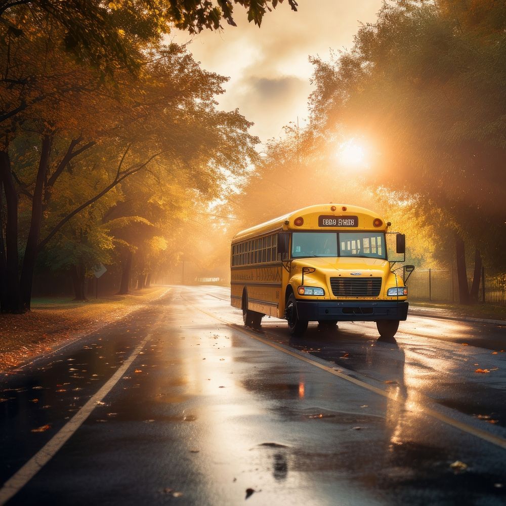 Bus vehicle road transportation. AI | Free Photo - rawpixel