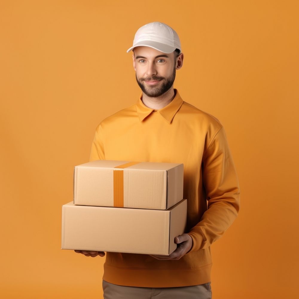 Box cardboard adult man. | Premium Photo - rawpixel