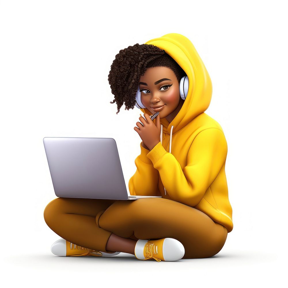 Laptop computer portrait sitting. | Premium Photo Illustration - rawpixel