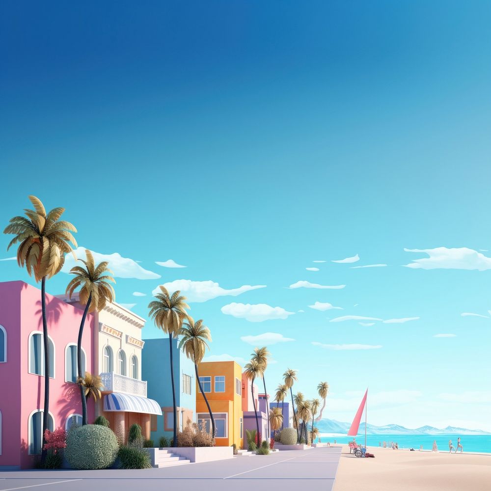 Beach architecture outdoors building. | Premium Photo Illustration ...