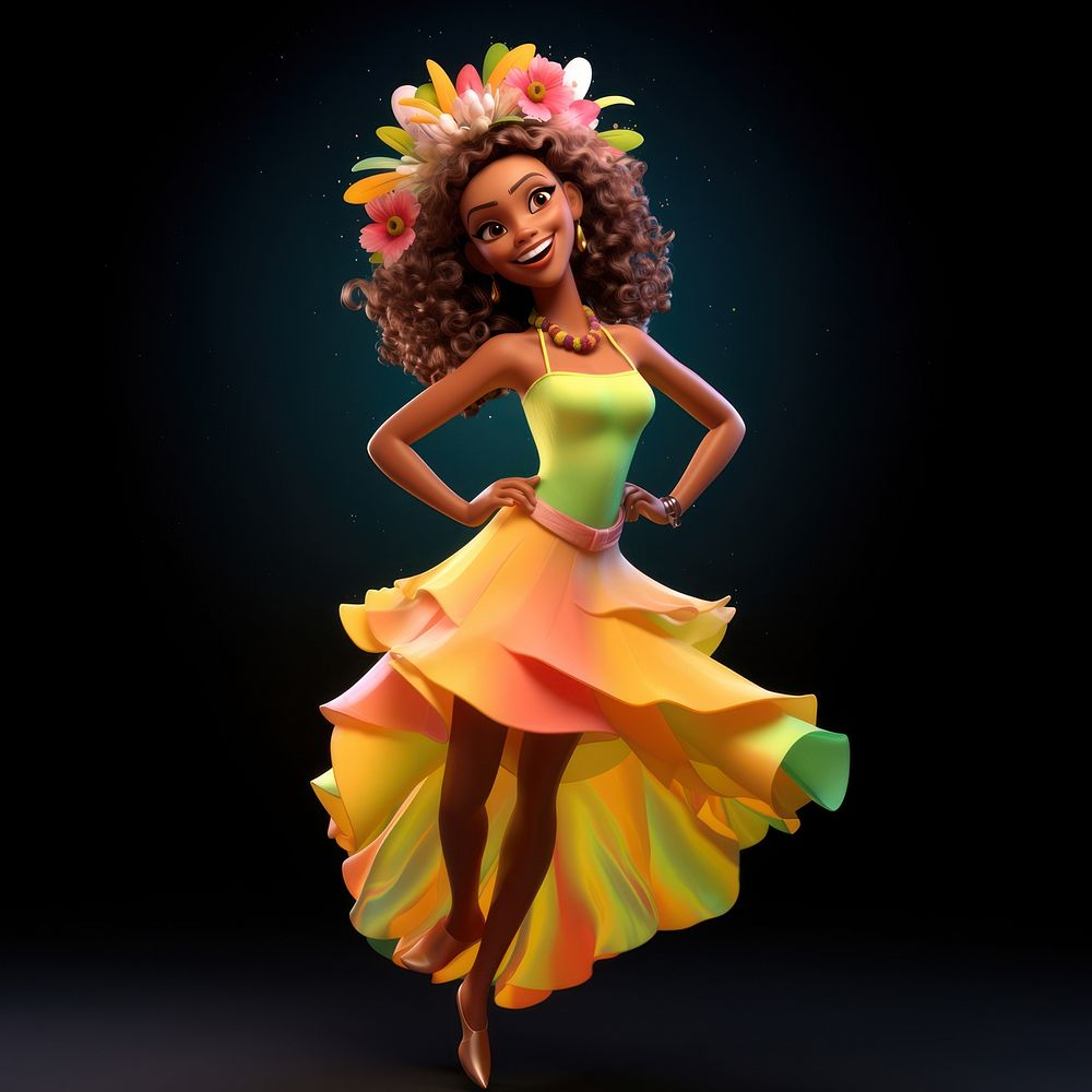 Dancing cartoon dress adult | Free Photo Illustration - rawpixel