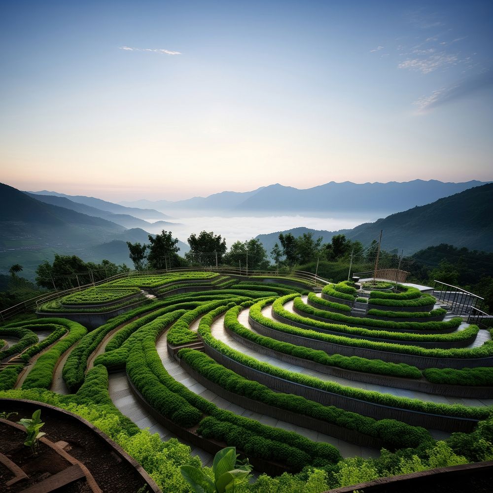 Outdoors terrace farm landscape. | Free Photo - rawpixel