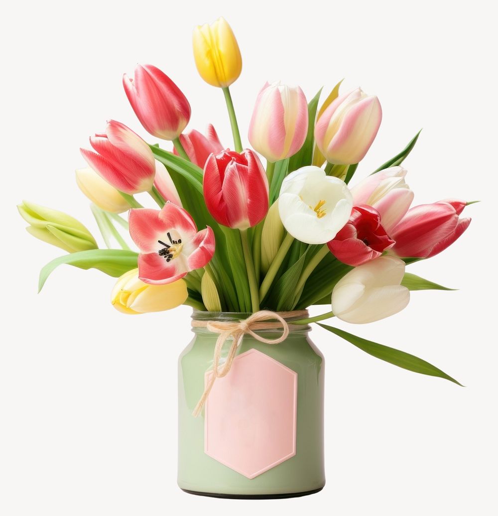 Flower tulip plant jar. AI | Premium Photo - rawpixel