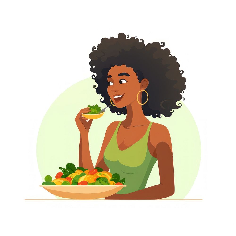 Portrait eating food meal. | Free Photo Illustration - rawpixel