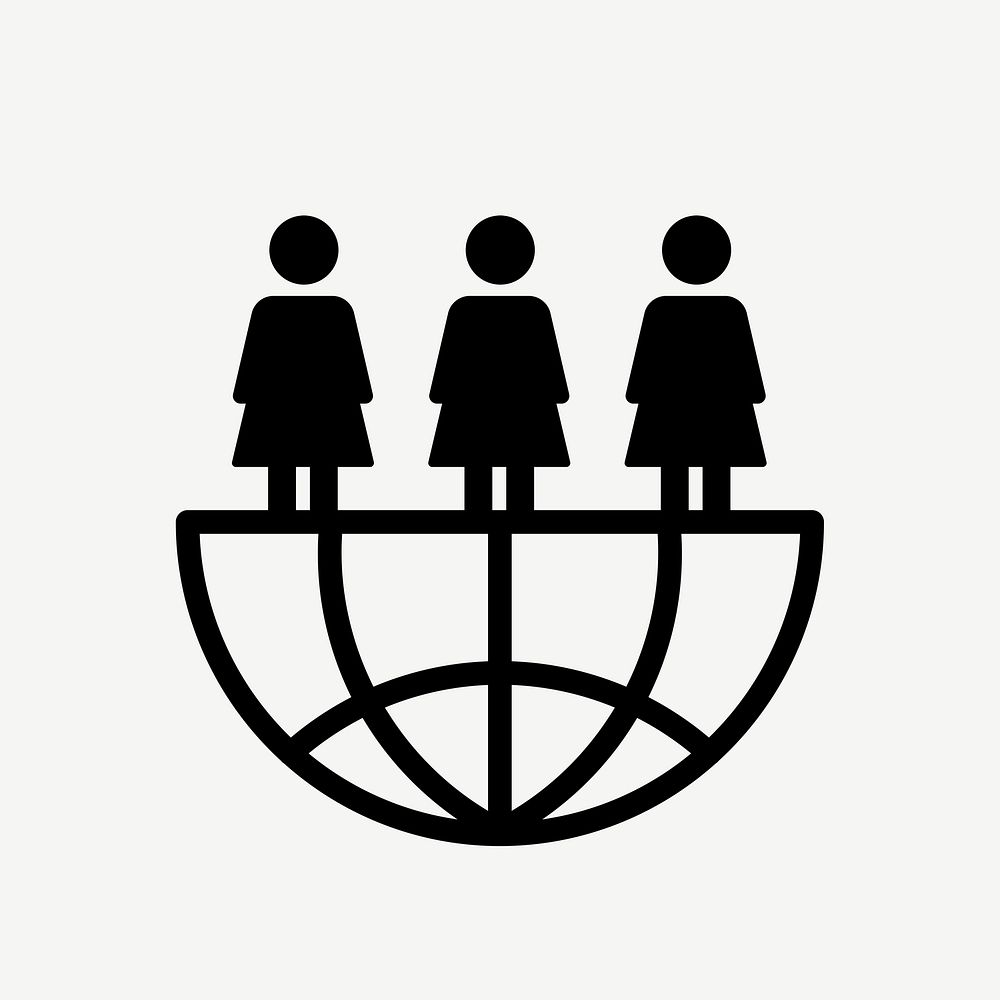 Women empowerment flat icon psd | Free PSD - rawpixel