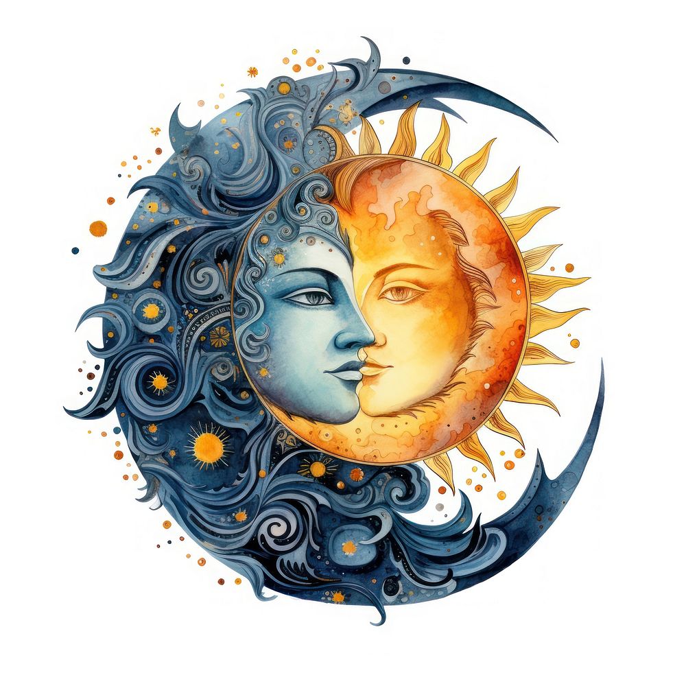 Moon tranquility creativity astrology. | Premium Photo Illustration ...