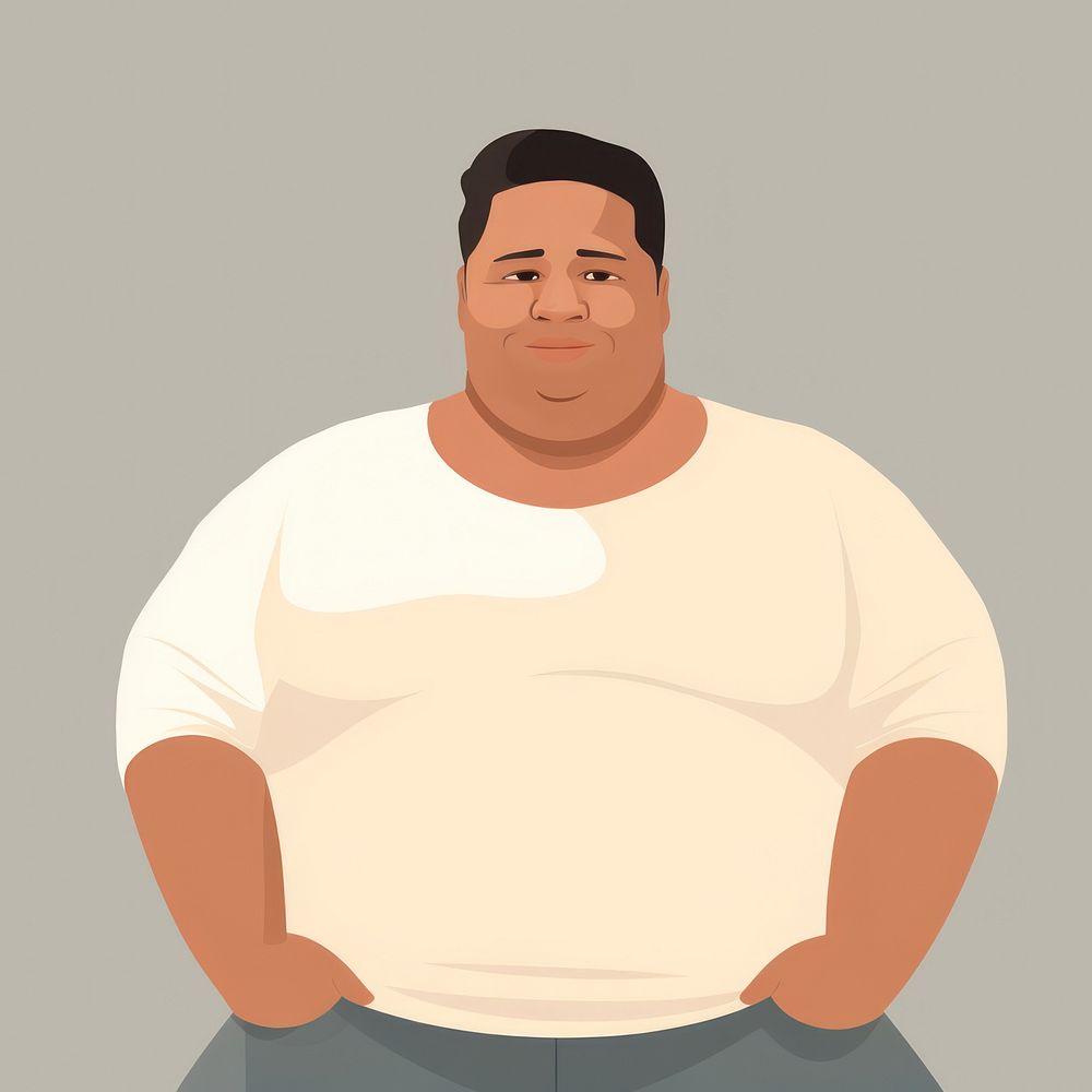 Chubby hispanic human portrait adult | Premium Photo Illustration ...