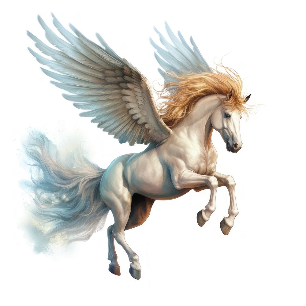 Pegasus animal mammal flying. | Free Photo Illustration - rawpixel
