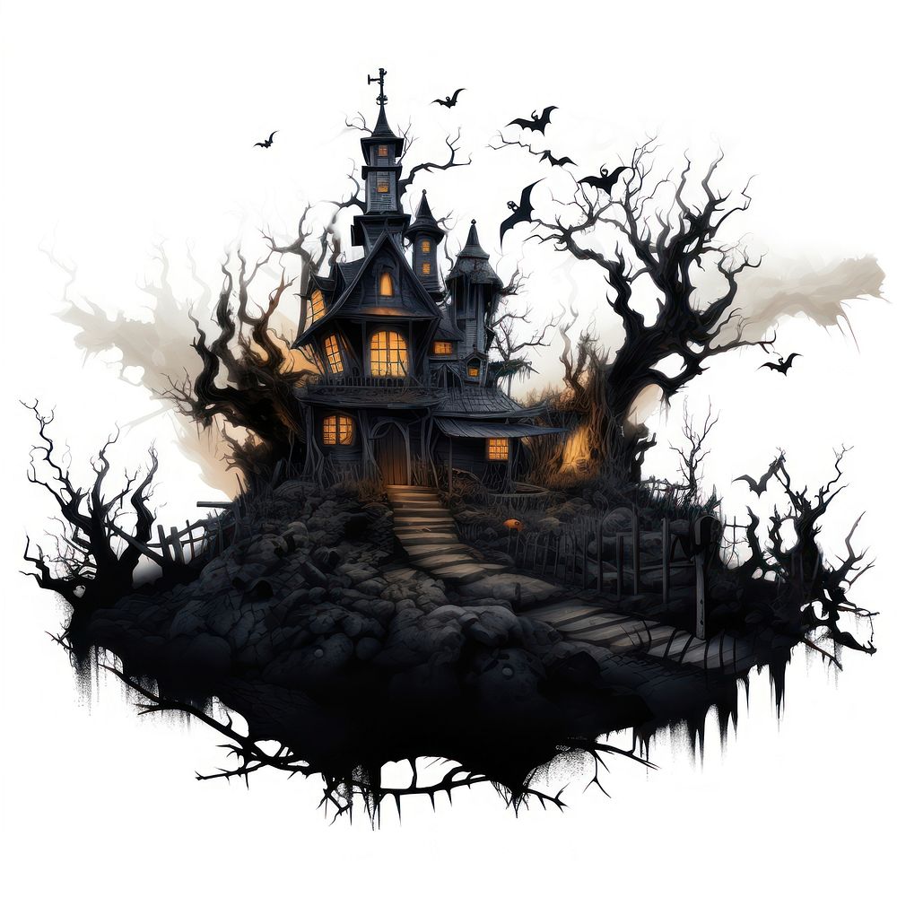 Spooky architecture building halloween. | Free Photo Illustration ...