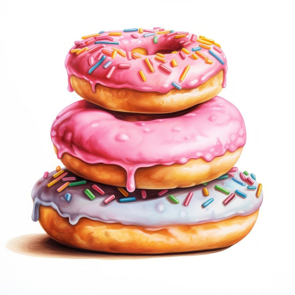 Filled Donuts donut dessert food. | Free Photo Illustration - rawpixel