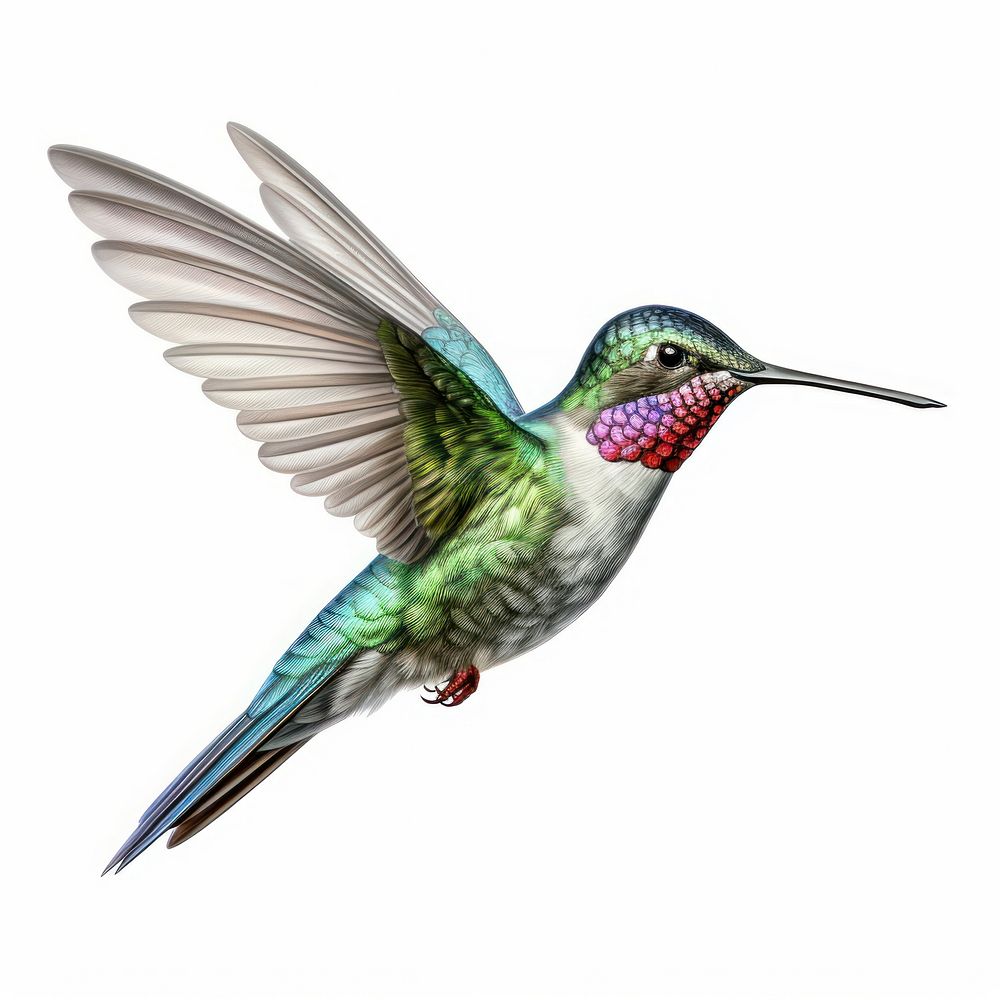 Hummingbird animal white background wildlife. | Free Photo - rawpixel