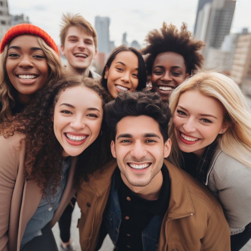 Friendship laughing outdoors smiling. AI | Free Photo - rawpixel