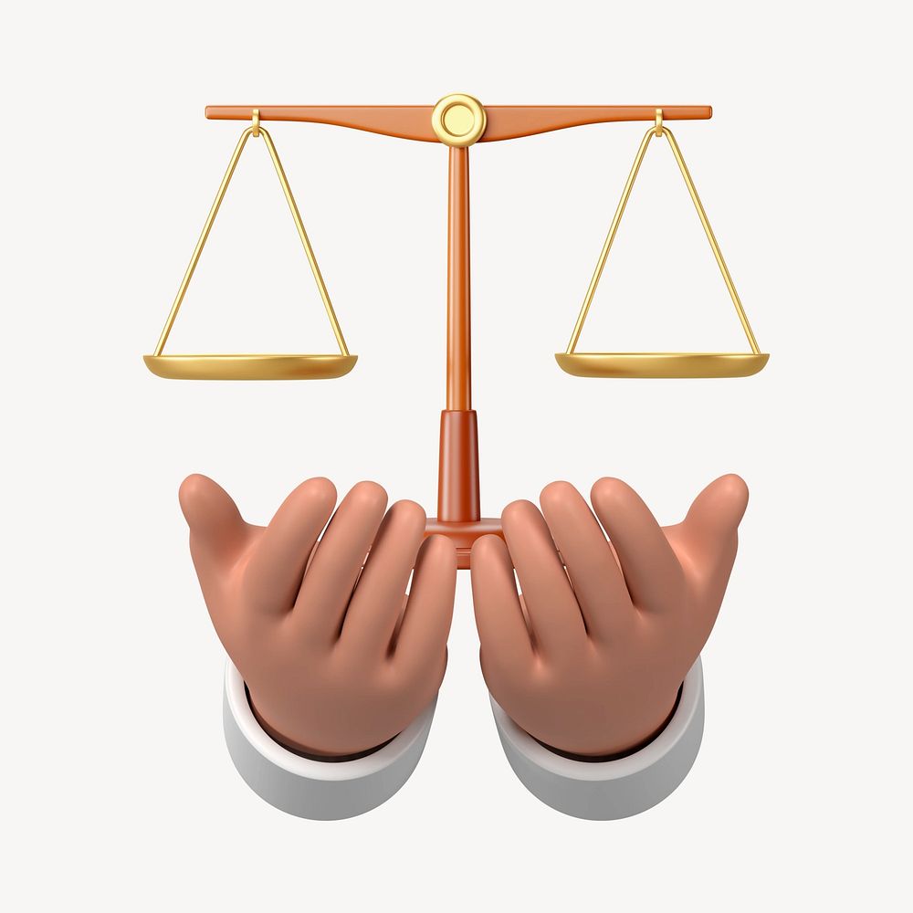 Hands holding justice scale, 3D | Premium Photo - rawpixel