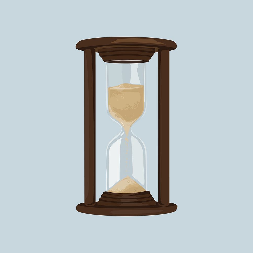 Time hourglass, aesthetic illustration vector | Free Vector - rawpixel