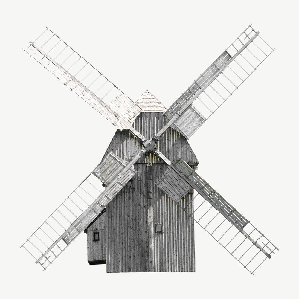 Countryside windmill collage element psd | Premium PSD - rawpixel