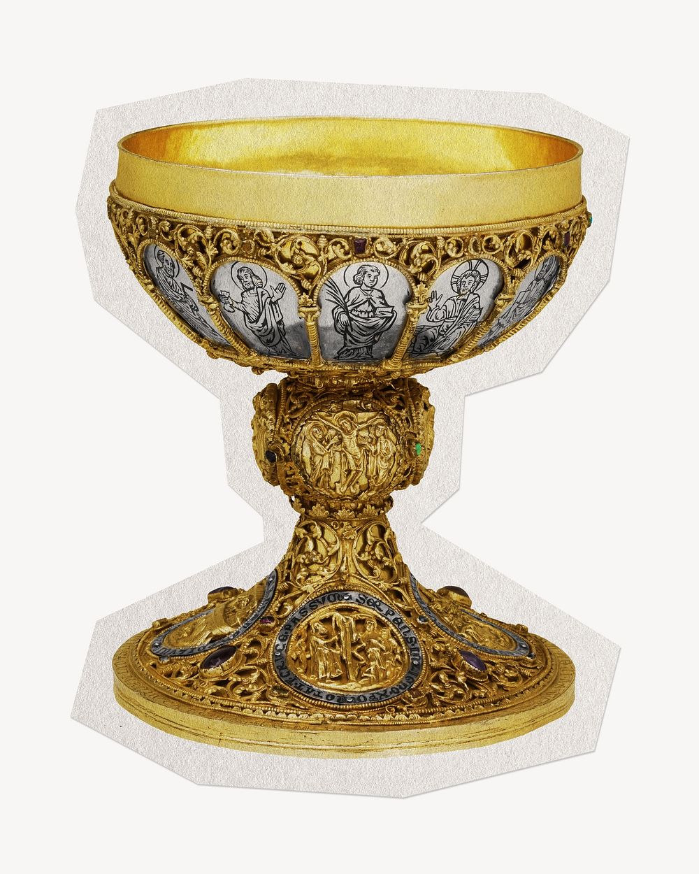 Gold chalice paper collage element | Premium Photo - rawpixel