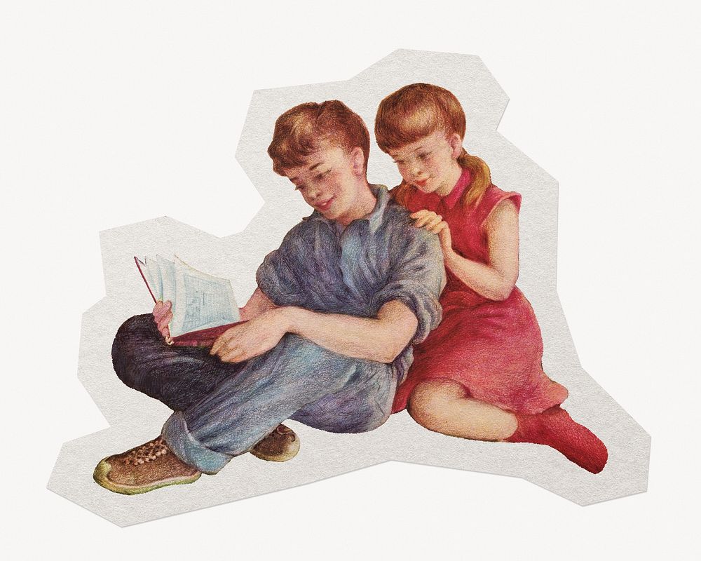 Reading book paper cut isolated | Free Photo - rawpixel