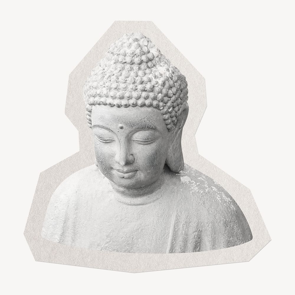 Buddha statue paper element white | Premium Photo - rawpixel