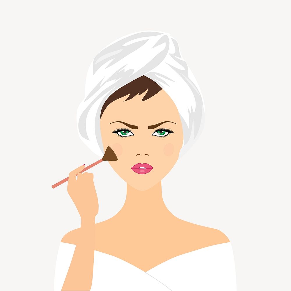 Woman getting ready illustration. | Free Photo Illustration - rawpixel