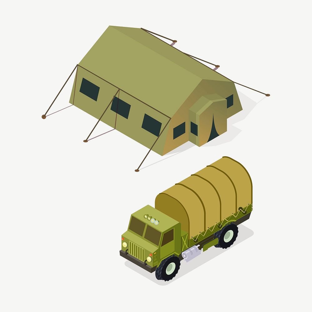 Military camp illustration psd. Free | Free PSD - rawpixel