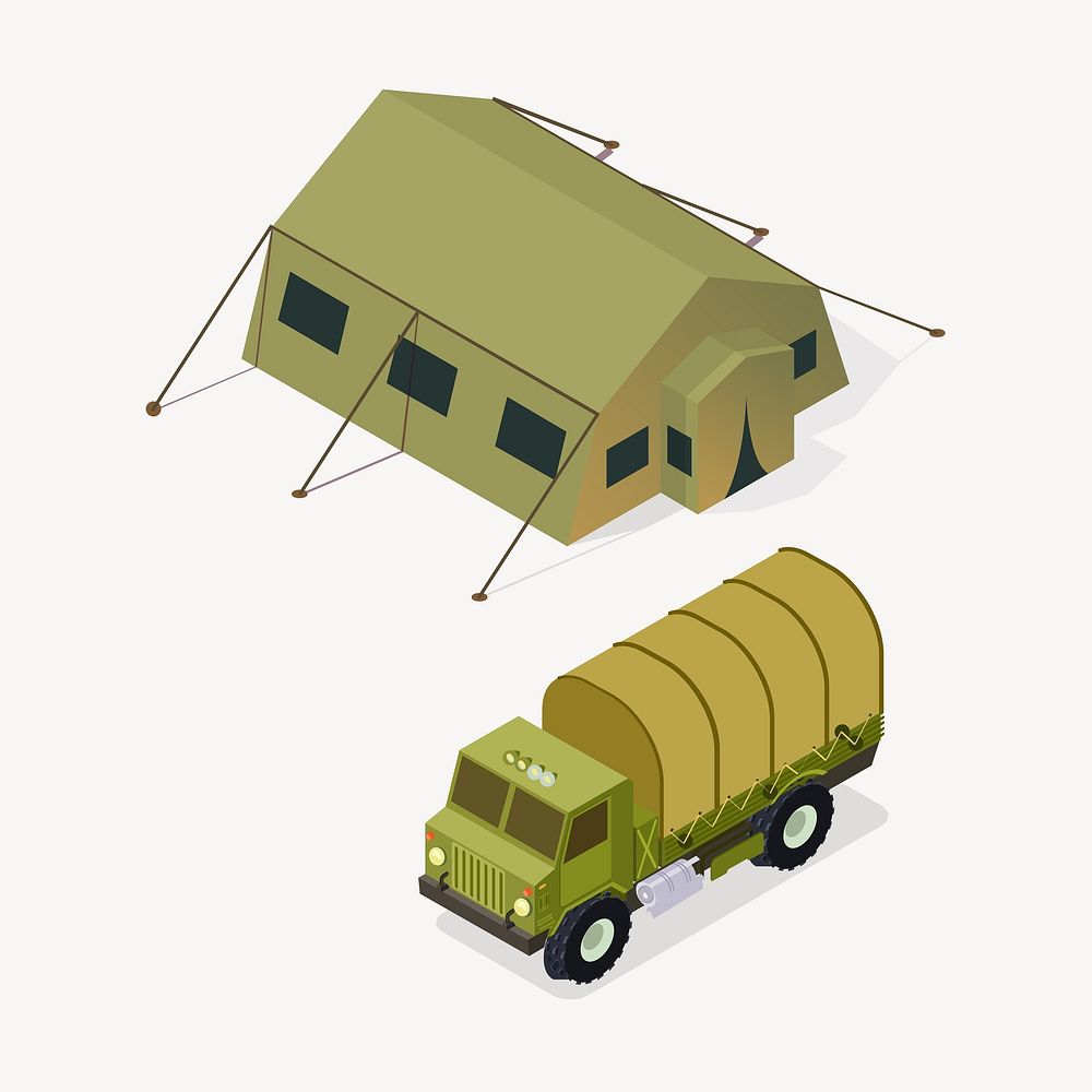 Military camp collage element vector. | Free Vector - rawpixel