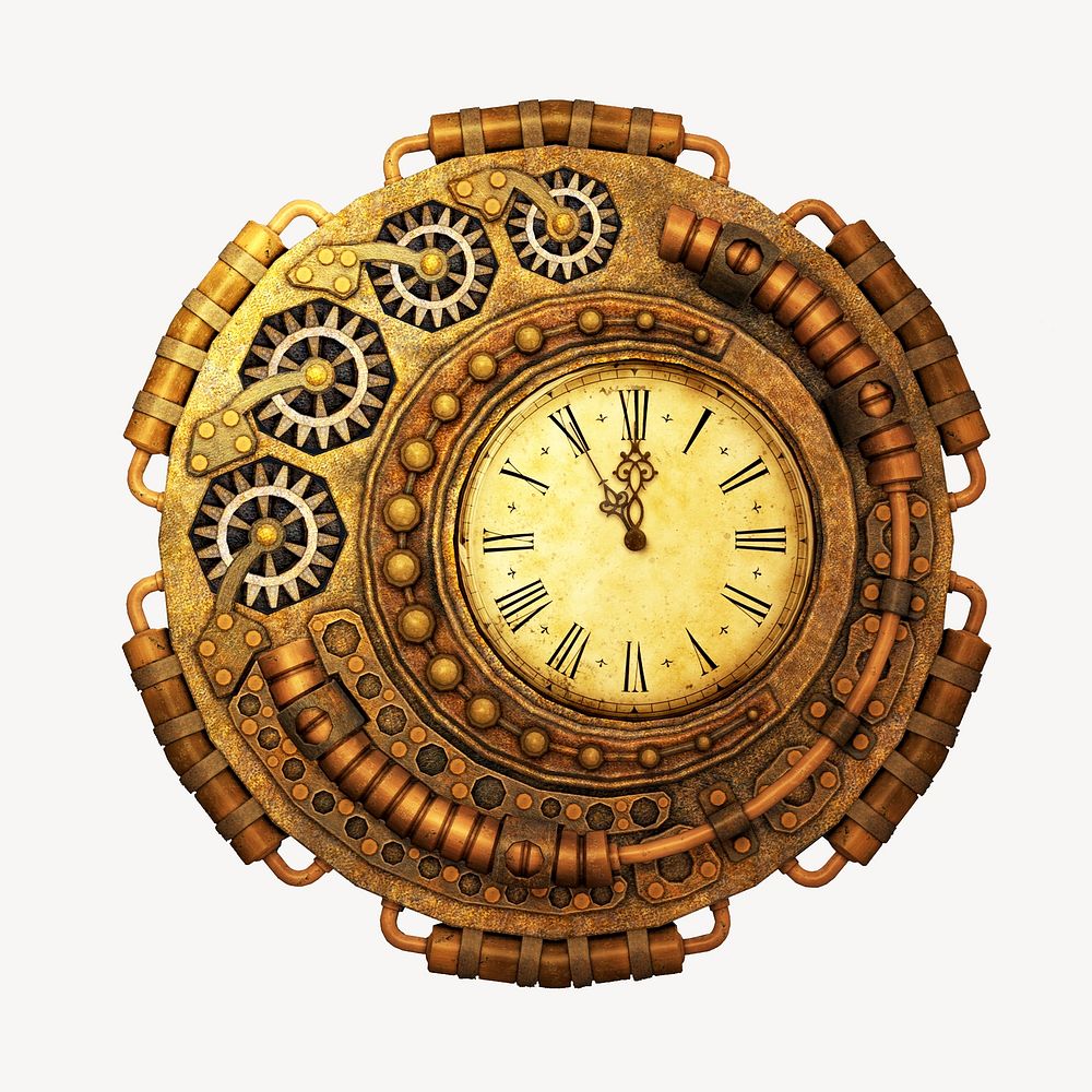Vintage clock isolated design | Free Photo - rawpixel