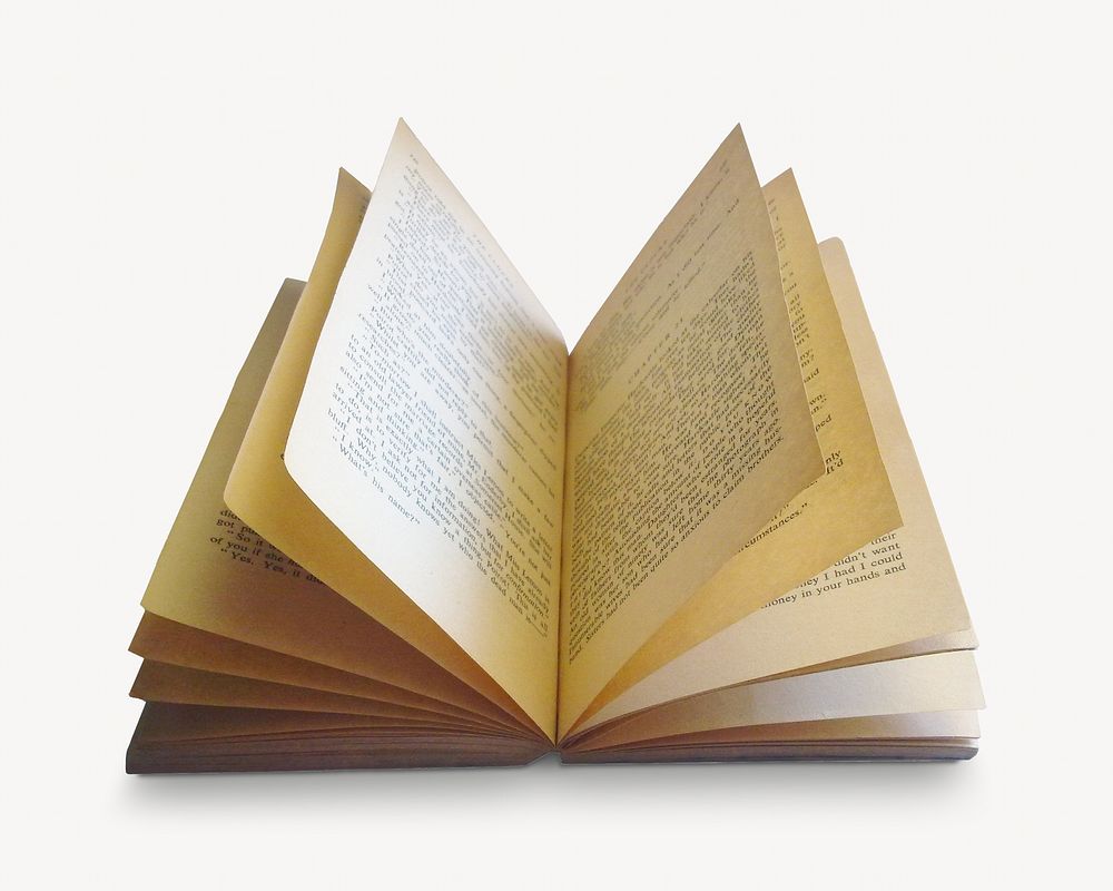 Open book collage element isolated | Free Photo - rawpixel