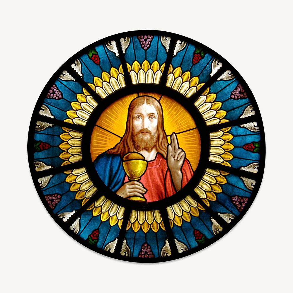 Jesus Christ badge collage element, | Free Photo - rawpixel